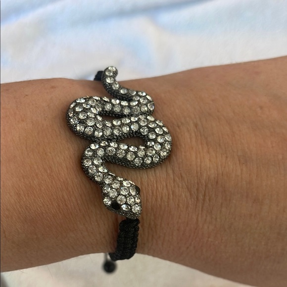 Erica Lyons | Jewelry | Black And Silver Snake Bracelet Unisex Mens Or ...